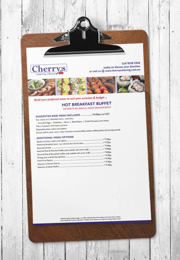 Hot, Cold, Sweet, and Savoury Catering Menus in Perth